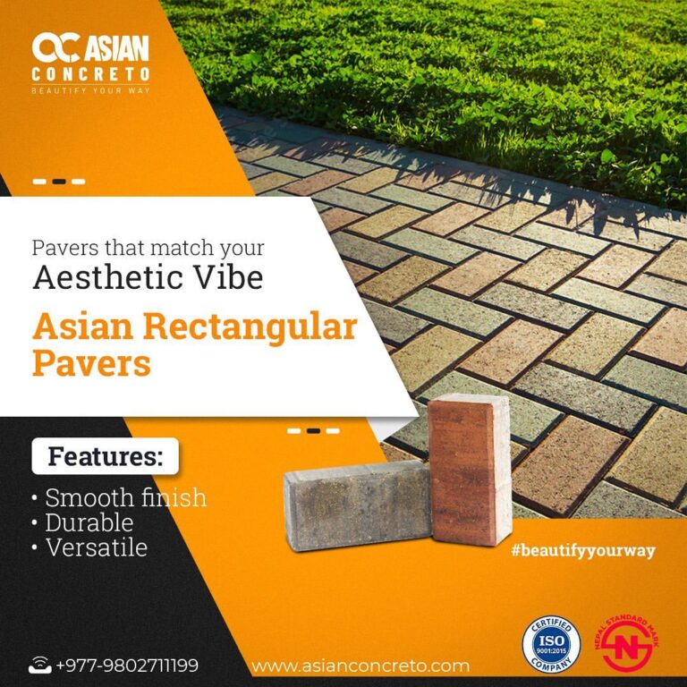 Rectangular pavers for your outdoor space - Asian Concreto